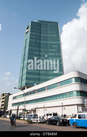Addis Ababa Ethiopia, Africa modern city buildings Bole Medhanialem ...