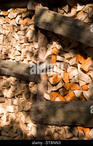 Firewoods after the sawing wood Stock Photo - Alamy
