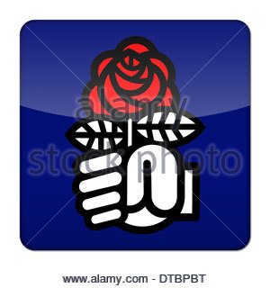 Logo of the French Socialist party - Parti socialiste PS Stock Photo ...