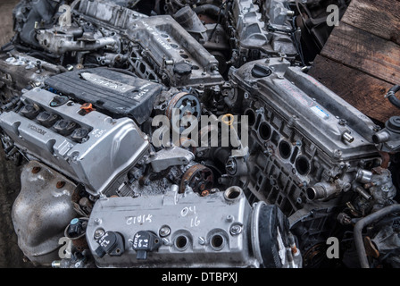 scrap engine car cars engines metal old junk scrapyard scrapyards Stock ...