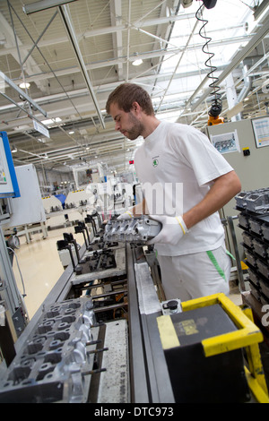 Skoda auto plant assembly line in Mlada Boleslav, Czechoslovakia 1964 ...