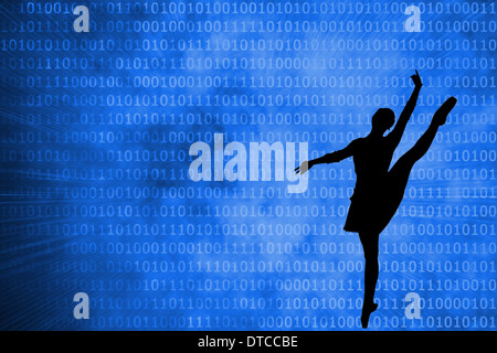 Composite image of glowing futuristic binary code spiral Stock Photo ...