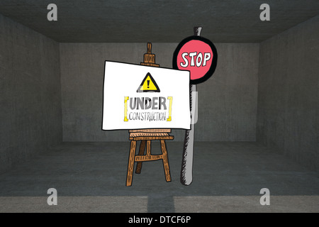 Composite image of under construction doodle Stock Photo - Alamy