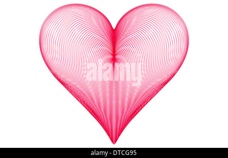 Detailed graphical heart design isolated on white background Stock ...