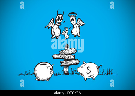 Composite image of banking decision doodle Stock Photo - Alamy
