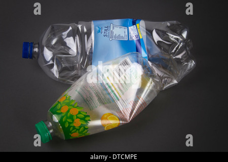 Flattened plastic bottles for recycling compressed waste plastic waste ...