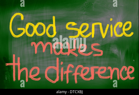 Good Service Makes The Difference Concept Stock Photo - Alamy