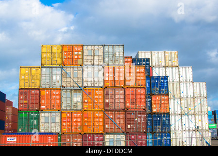container storage in Rotterdam harbour Stock Photo - Alamy