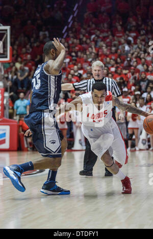 Albuquerque, New Mexico. 15th Feb, 2014. New Mexico Lobos center Obij ...