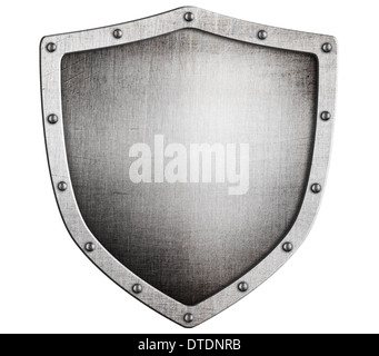 Old rusty shield isolated on the white background Stock Photo - Alamy