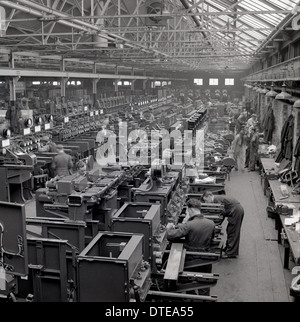 1950s. Historical image showing the factory floor of A Reyrolle ...