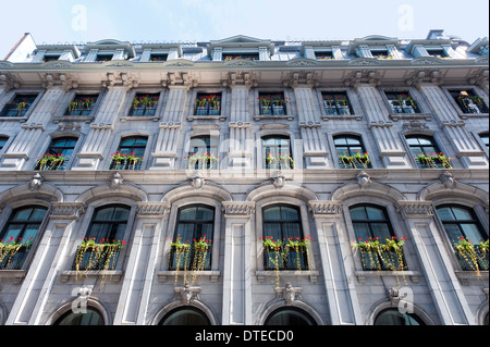 A low angle shot of old historic houses/building under the cloudy sky ...