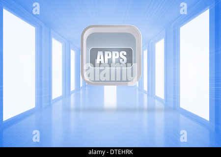 Composite image of apps banner on abstract screen Stock Photo - Alamy