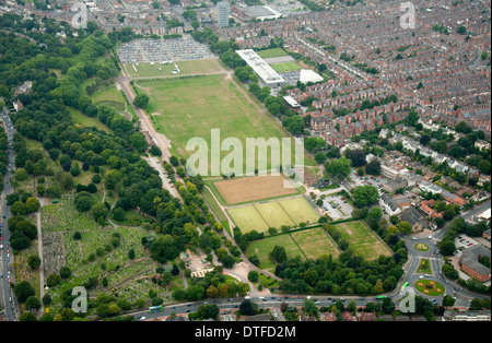 Aerial shot of the Forest Recreation Ground, Nottingham City ...