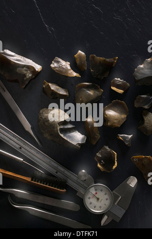 Pakefield flint tools Stock Photo - Alamy