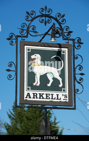 An Arkell's Brewery pub sign for The Talbot pub. UK, 2014 Stock Photo ...