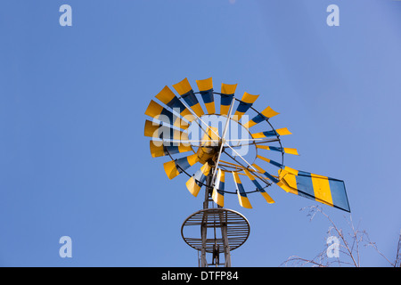 windmill colors color blue sky Stock Photo - Alamy