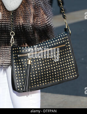 Andreea Chidu arriving at the Rebecca Minkoff runway shown in New York ...