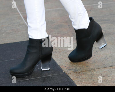 Andreea Chidu arriving at the Rebecca Minkoff runway shown in New York ...