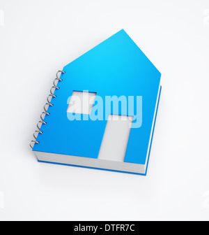House shaped note pad concept illustration Stock Photo - Alamy
