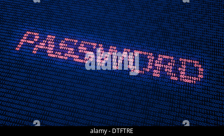Binary code forming the word password - cyber security concept Stock ...