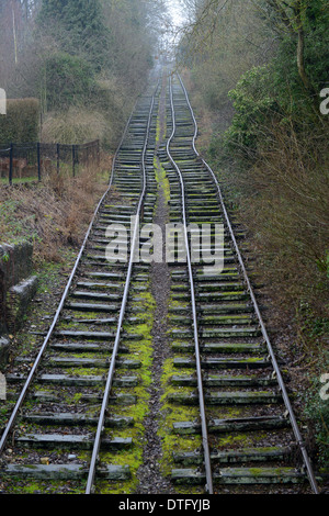 The Hay Inclined Plane railway tracks at the Tar Tunnel Museum ...
