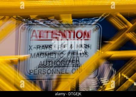 Magnetic Field warning sign Stock Photo - Alamy