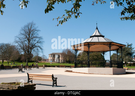 Bandstand in Carr Bank Park in Mansfield, Nottinghamshire England UK ...