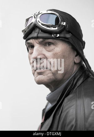 Old-Fashioned Male Aviator, Portrait Stock Photo - Alamy