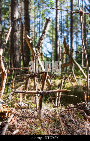 Crosses made of natural materials at Ristimagi in Hiiumaa, Estonia ...