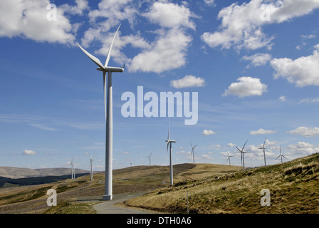 SSE Clyde Wind farm in southern Scotland near Moffat. Wind turbines at ...