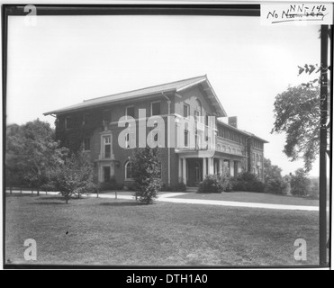 This historical photograph shows Bishop Hall at Miami University, taken ...