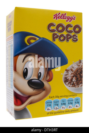 A box of Kellogg's coco pops on a white background Stock Photo - Alamy