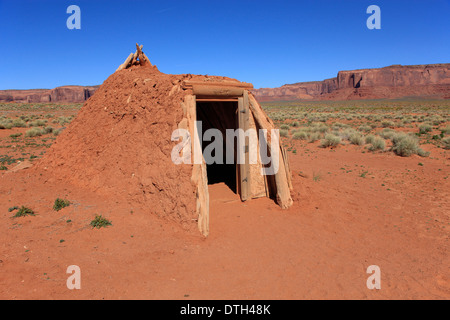 Hogan, hut, monument valley, USA, United States, America, Arizona ...