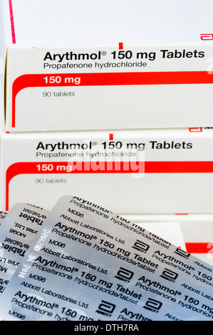 Arythmol (Propafenone hydrochloride) tablets, 150mg, used in the ...