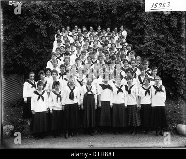 A photograph of the Western College freshman class from 1915, capturing ...