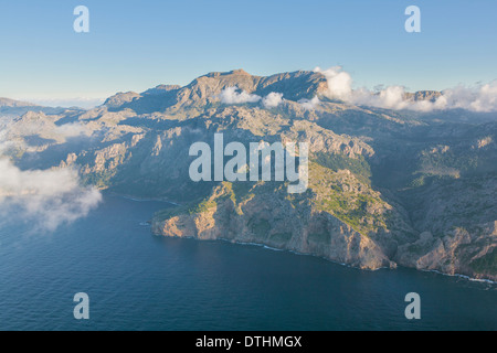 Majorca's northern coast and Tramuntana hills. Banyalbufar and ...