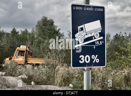 Unimog on test track at the Unimog Museum Gaggenau Germany Stock Photo ...