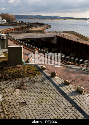 fish ladder built by Vattenfall, River Elbe near Geesthacht, Schleswig ...