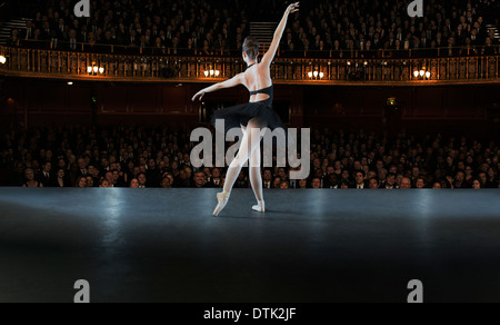 Audience watching ballerina on stage in theater Stock Photo - Alamy