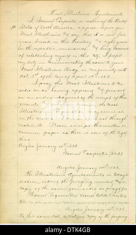 A historical petition by Samuel Carpenter for formal residency, dated ...