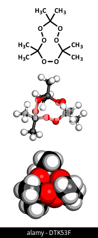 Acetone peroxide (triacetone peroxide, TATP) explosive molecule ...