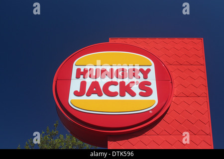 Hungry Jack's sign of the fast food outlet in Australia Stock Photo - Alamy
