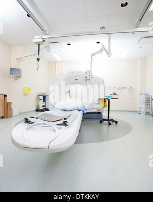 Interior of empty CT scan room in modern medical center is ready for ...