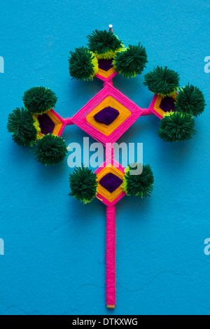 Ojo de Dios or "God's Eye", a local symbol and craft of the indigenous ...