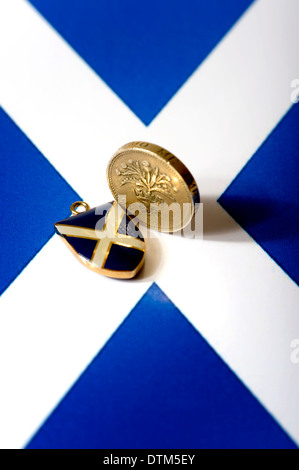 Scotland Independence generic image of a small Scottish saltire enamel ...