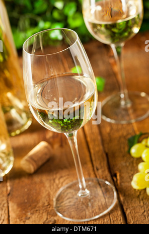 Refreshring White Wine in a Glass on a Background Stock Photo - Alamy
