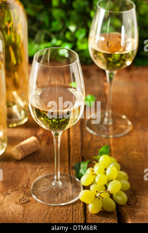 Refreshring White Wine in a Glass on a Background Stock Photo - Alamy