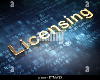Law concept: Golden Licensing on digital background Stock Photo - Alamy