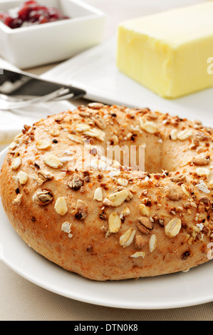 Set with different sesame seeds on stone background. top view Stock ...